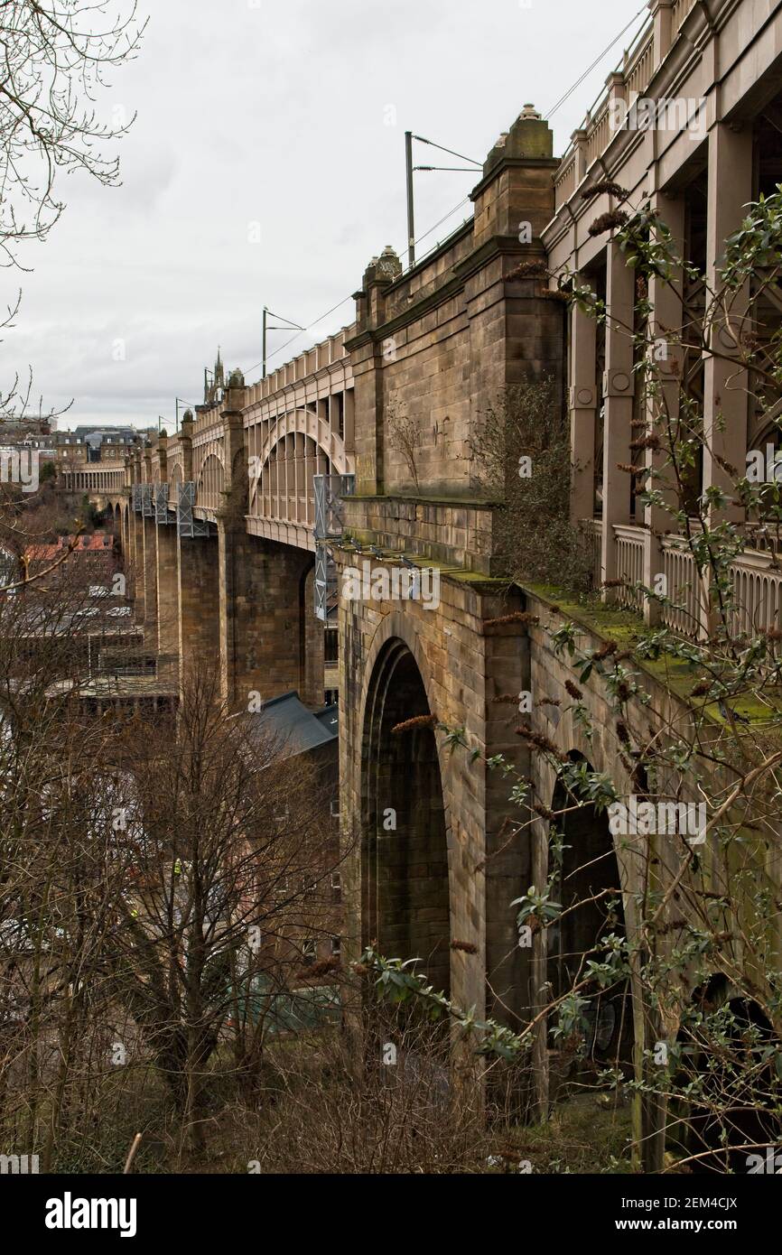 The High Level Bridge is a rail, road and pedestrian bridge spanning ...