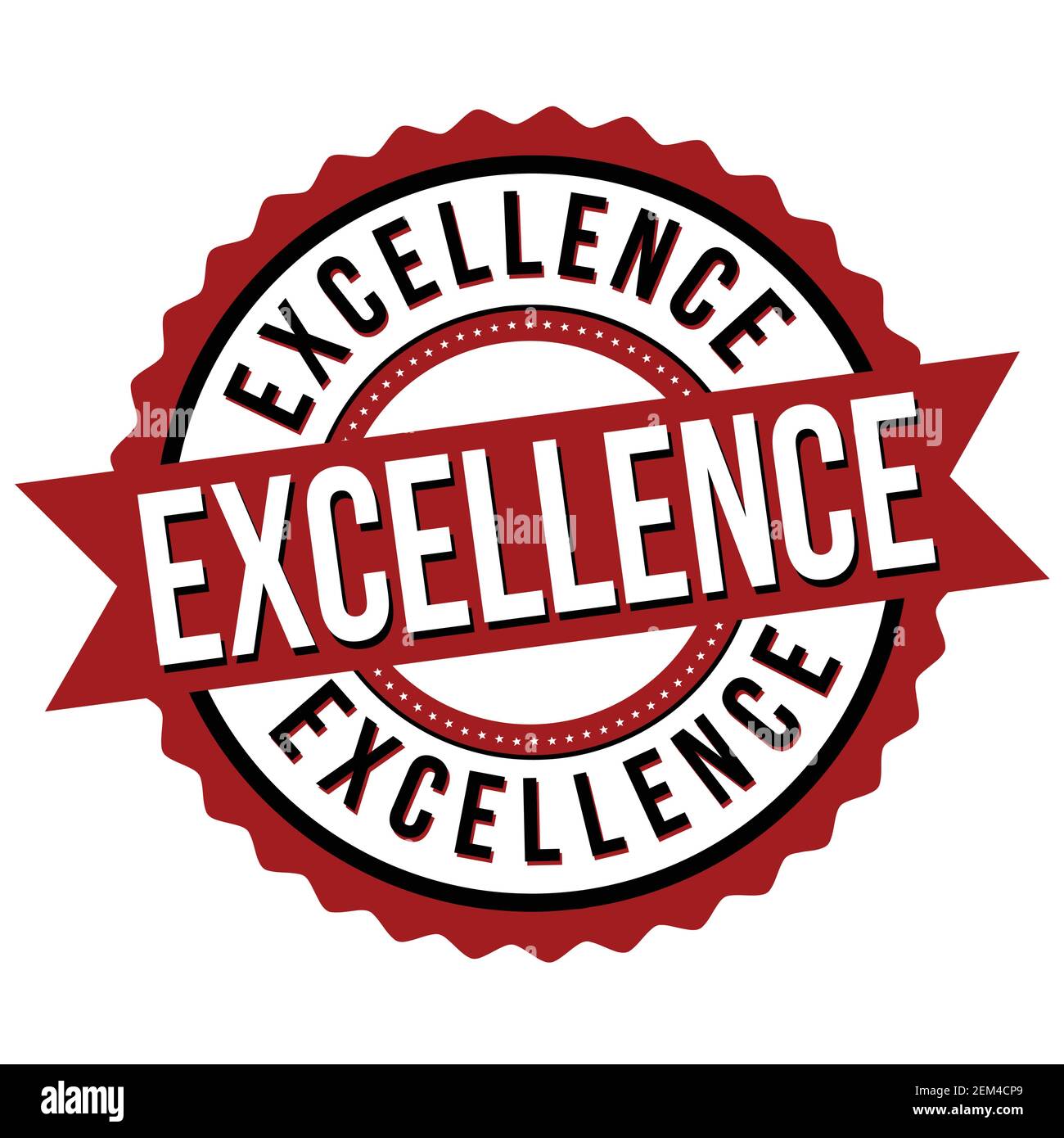 Excellence label or sticker on white background, vector illustration ...