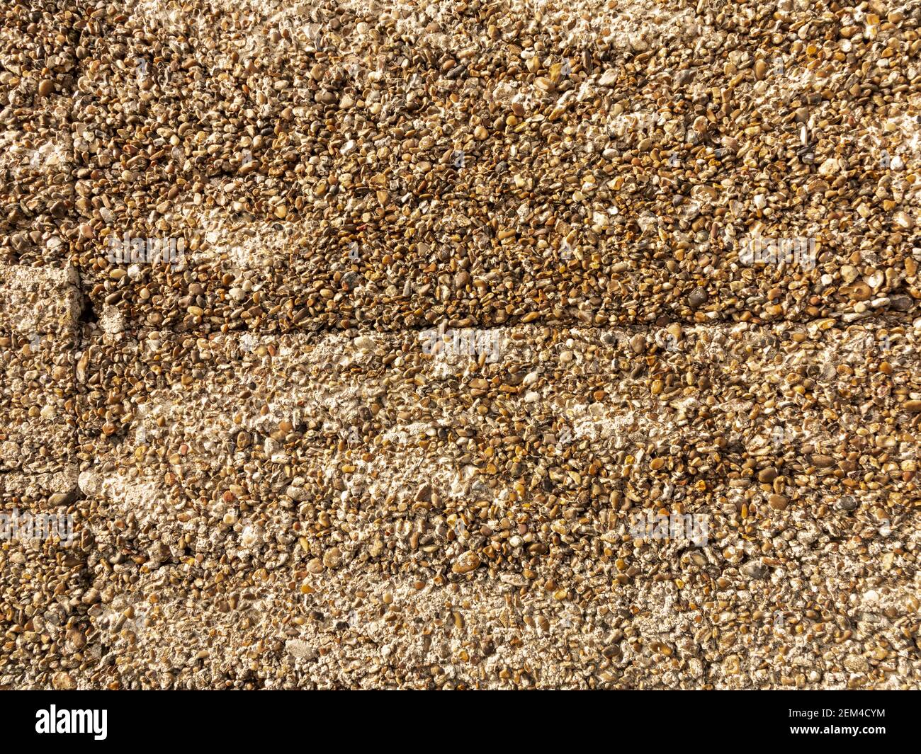 Detail of a concrete wall panel constructed with exposed aggregate ...