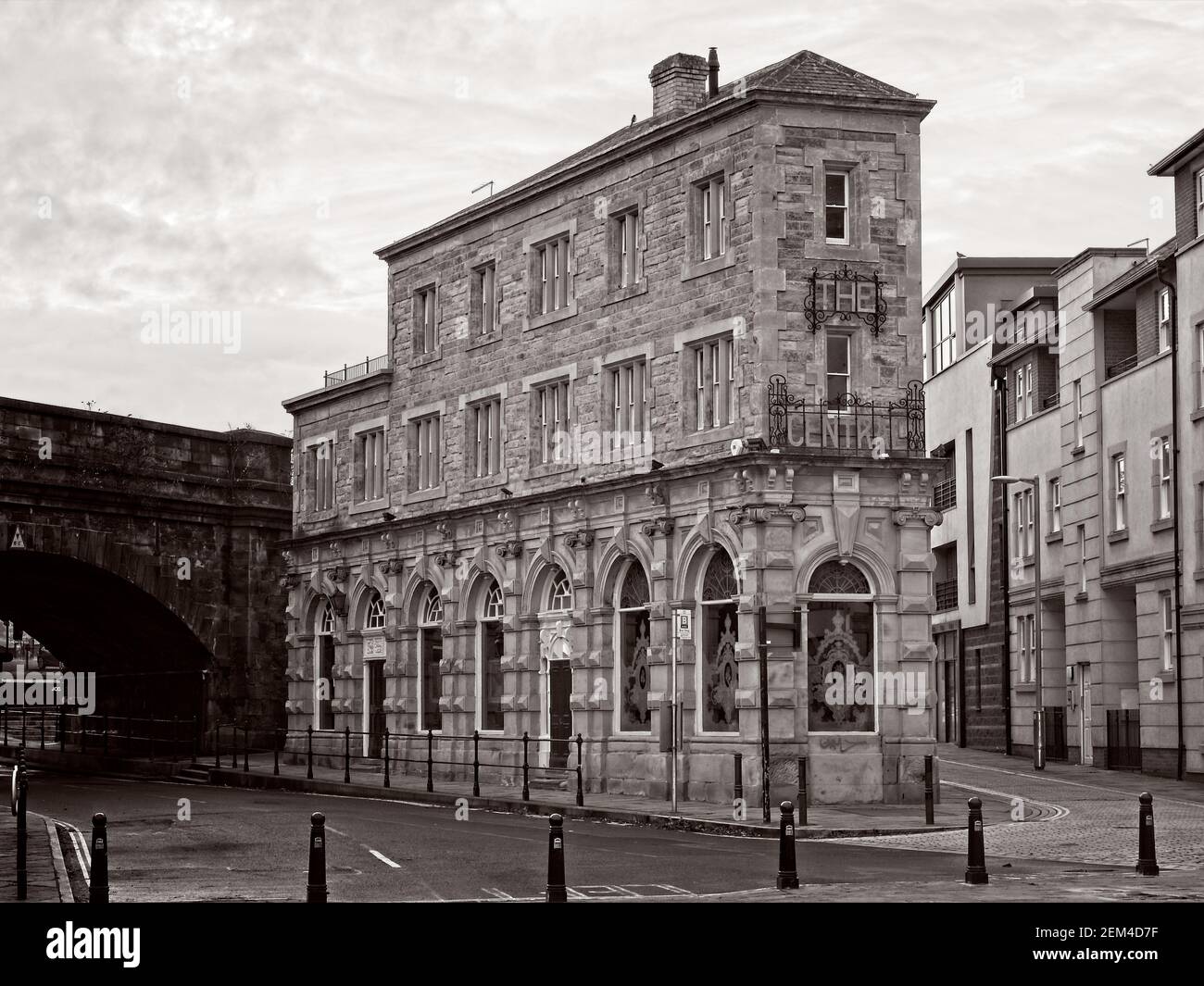 The Central public house is an old wedge shaped building standing ...