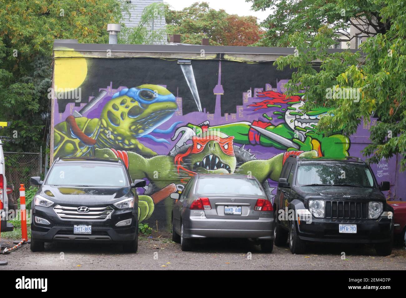 Graffiti Alley, Toronto, Canada. Located within Toronto;s fashion ...