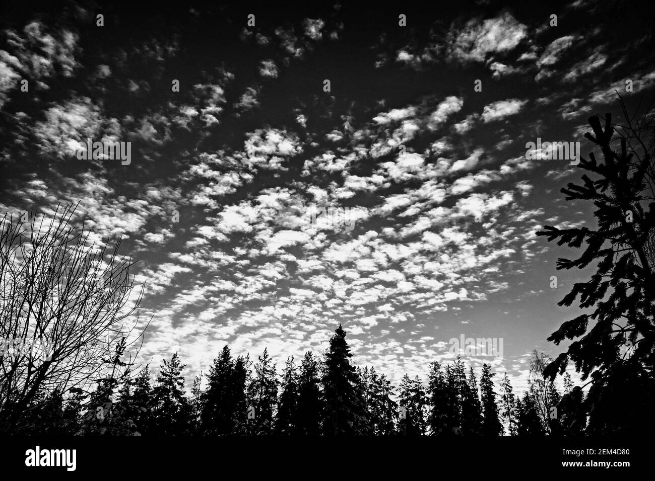 Sky grey clouds winter day Black and White Stock Photos & Images - Alamy