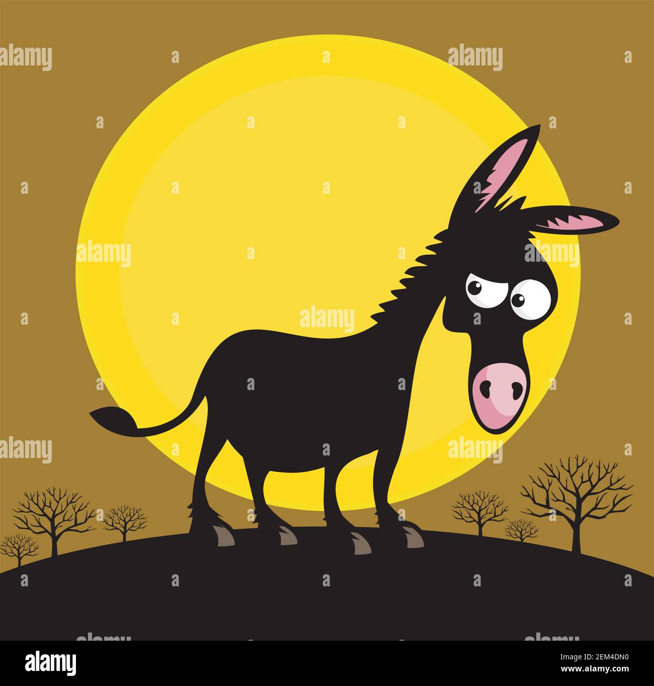 Funny donkey vector cartoon illustration Stock Vector Image & Art - Alamy