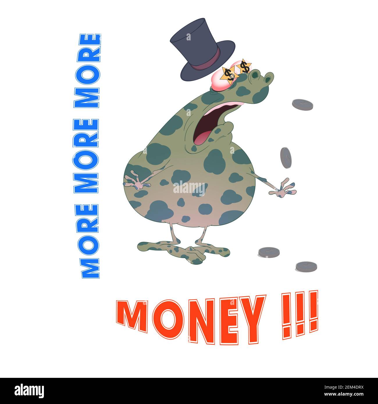 Fat greedy millionaire toad chokes on money and wants more money Stock ...