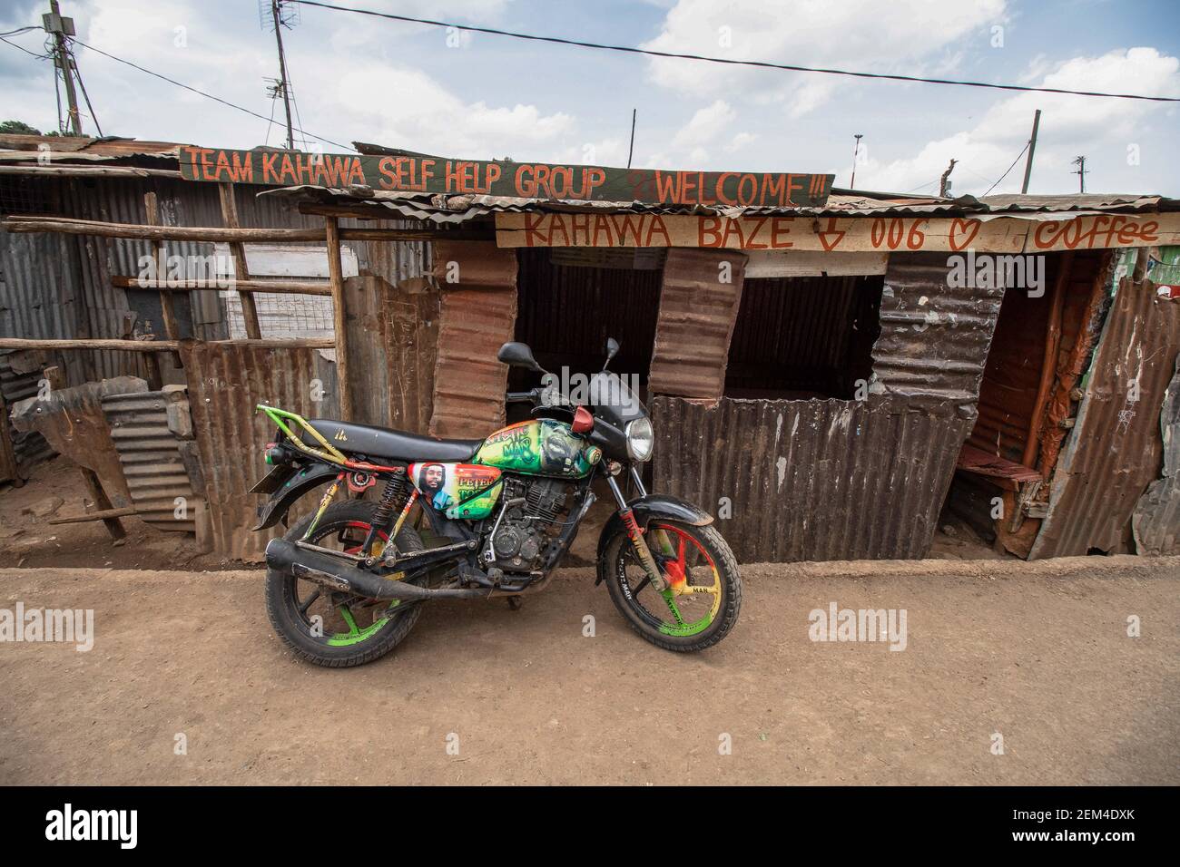 Nairobi, Kenya. 23rd Feb, 2021. A motorcycle is seen parked outside an ...