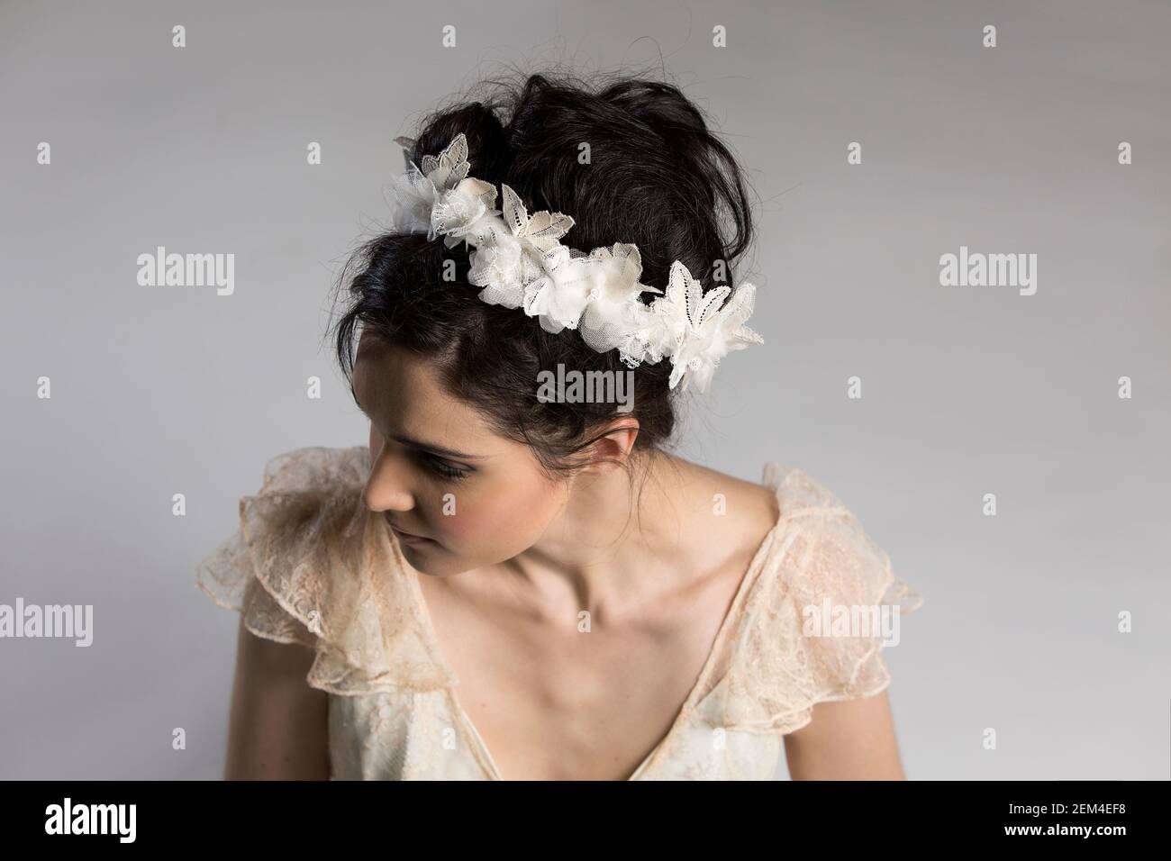 Lace Wedding veil Stock Photo - Alamy