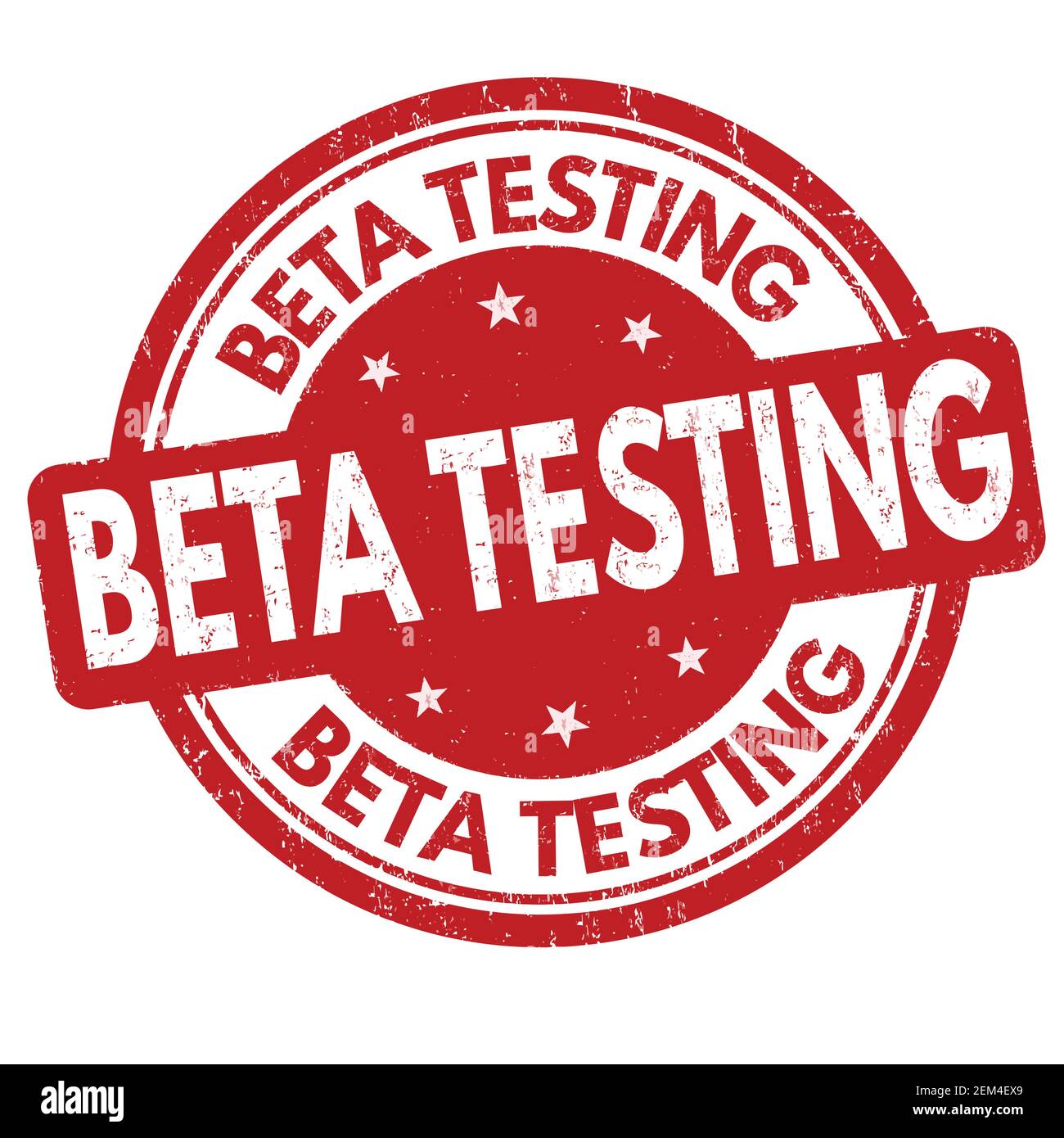 Beta testing grunge rubber stamp on white background, vector ...