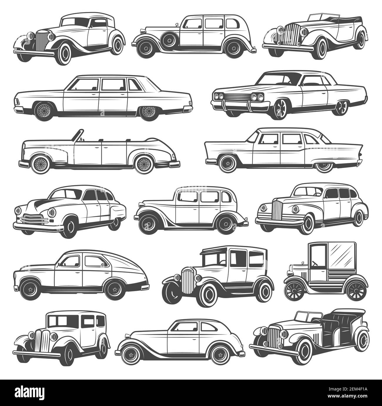 Vintage motorcar models Stock Vector Images - Alamy