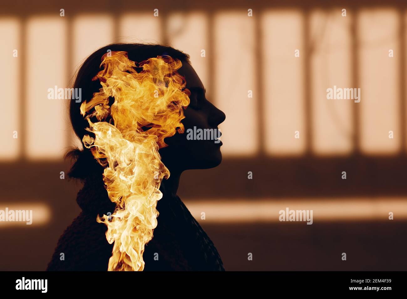 Double exposure face art hi-res stock photography and images - Alamy