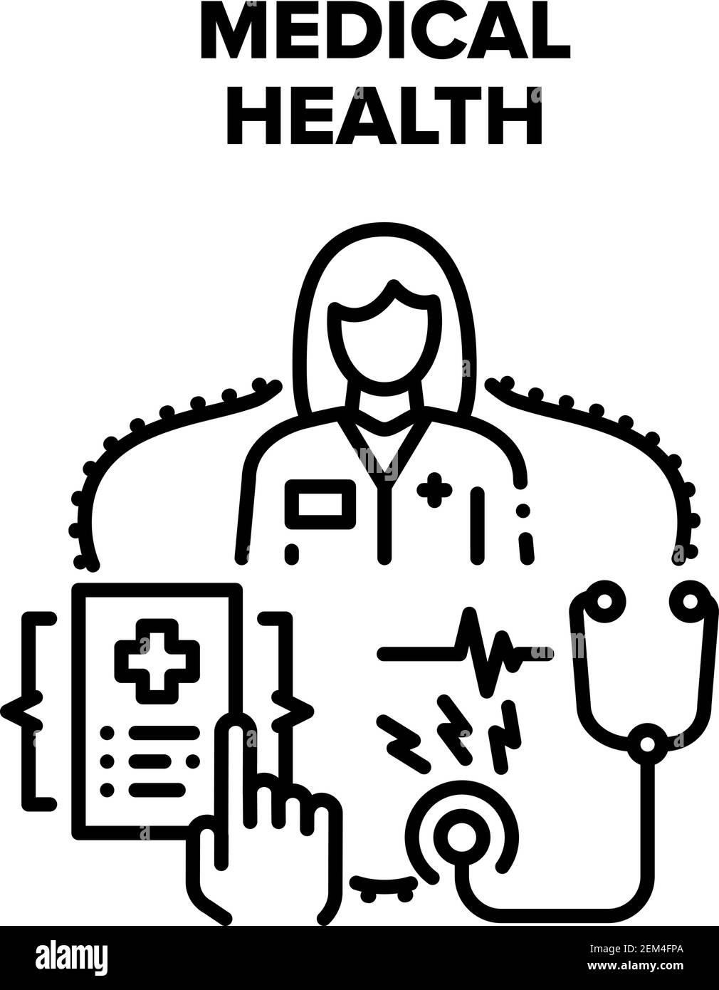 Medical Health Vector Black Illustrations Stock Vector Image & Art - Alamy