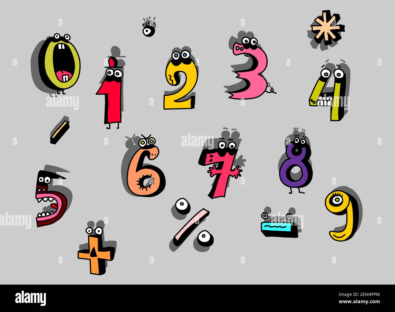 Funny Colorful Numbers Vector illustration Stock Vector Image & Art - Alamy Funny Colorful Numbers Vector illustration Stock Vector Image & Art - Alamy