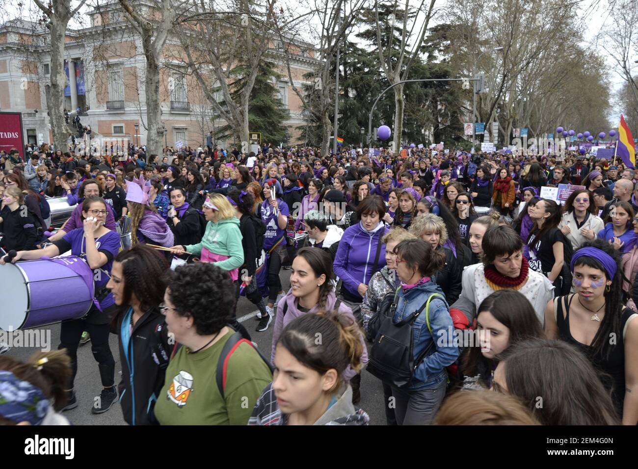MADRID, SPAIN - MARCH 8, 2020: Demonstrators through the most ...