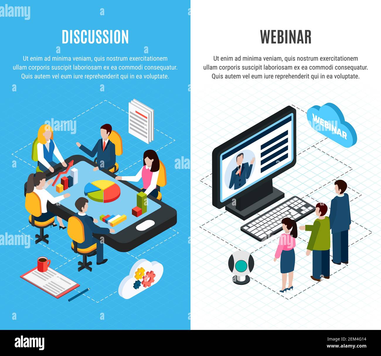 Webinar template collection hi-res stock photography and images - Alamy