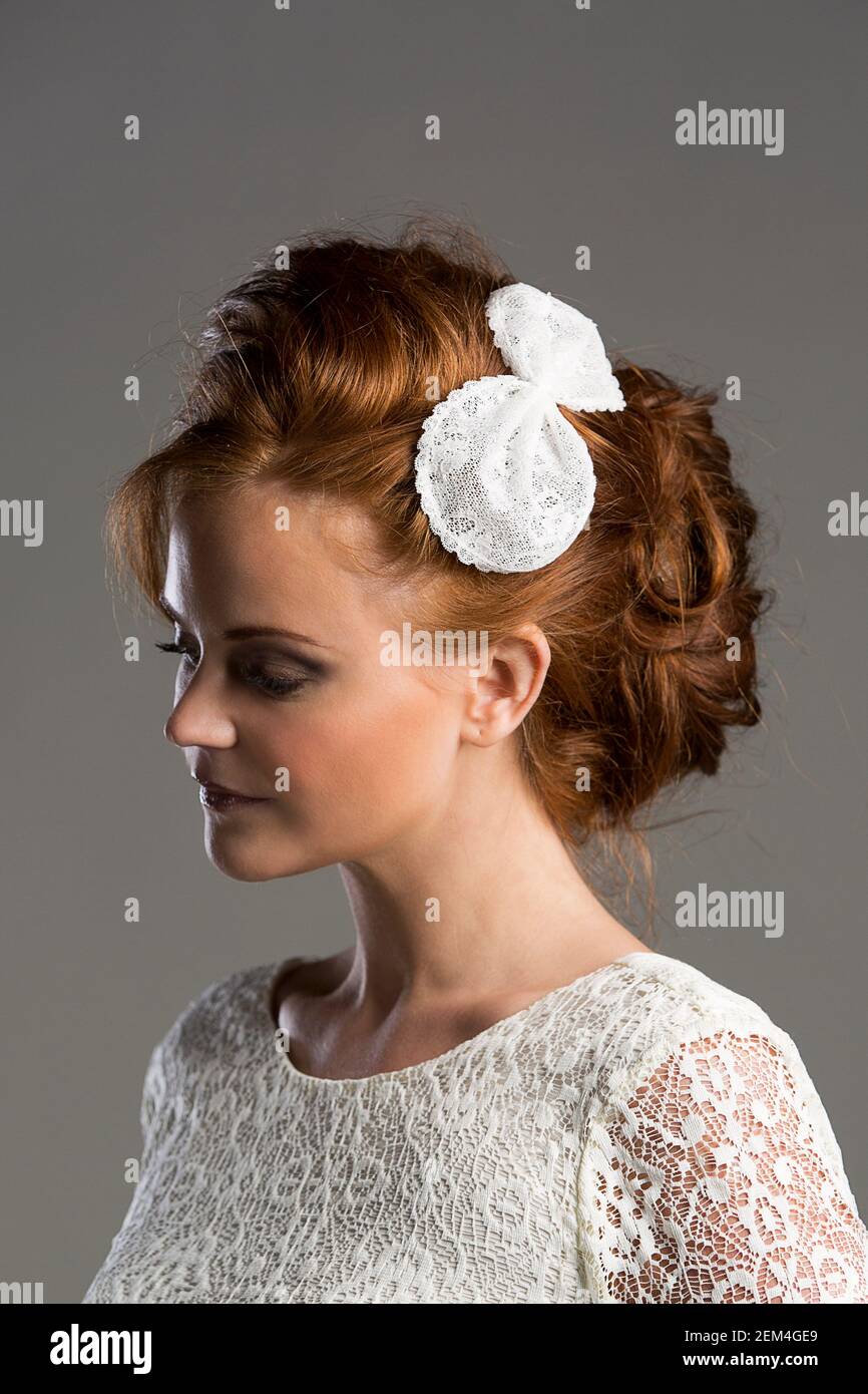 Lace Wedding veil Stock Photo - Alamy