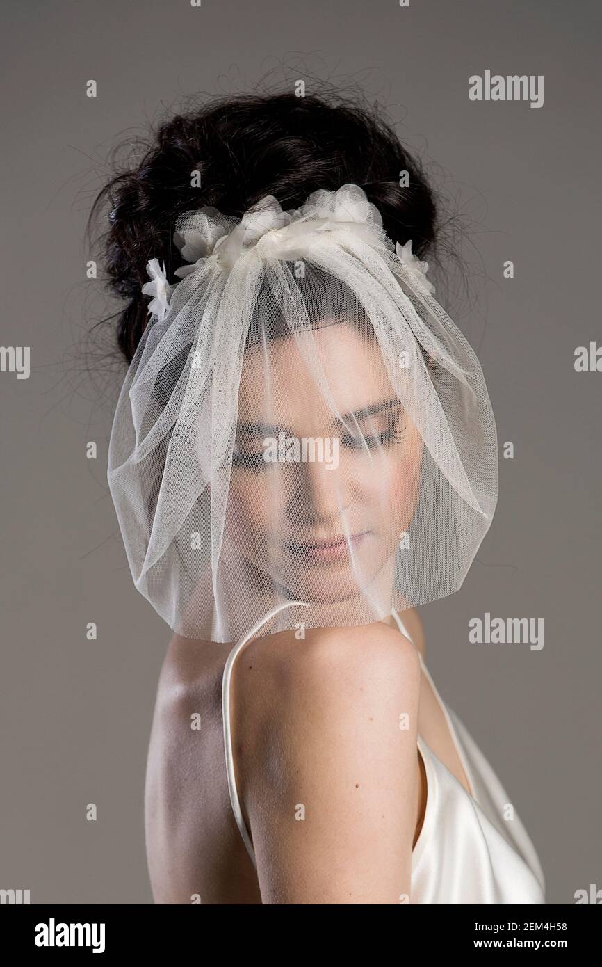 Lace Wedding veil Stock Photo - Alamy