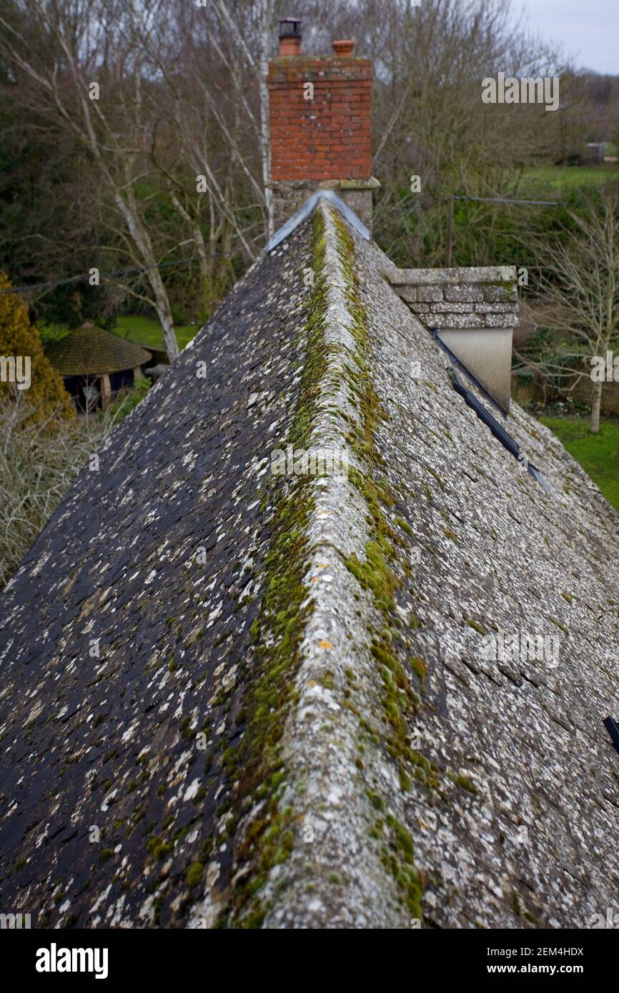 Steep pitched slate roofs hi-res stock photography and images - Alamy