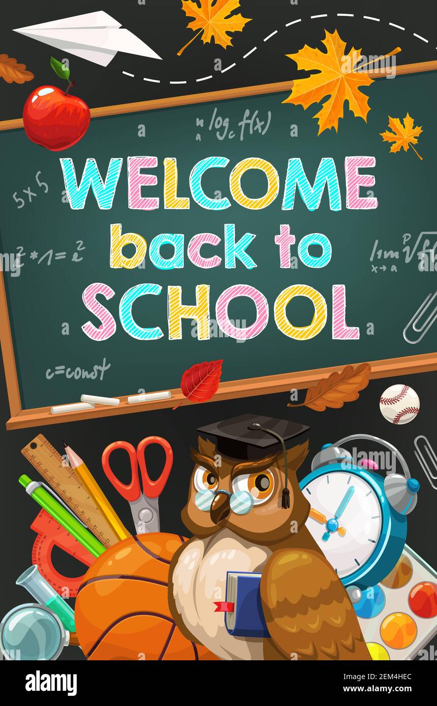 Welcome back to school chalk lettering on chalkboard and education ...