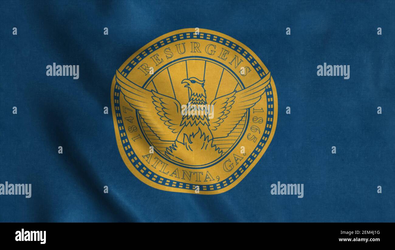 3d georgia cities flag hi-res stock photography and images - Alamy