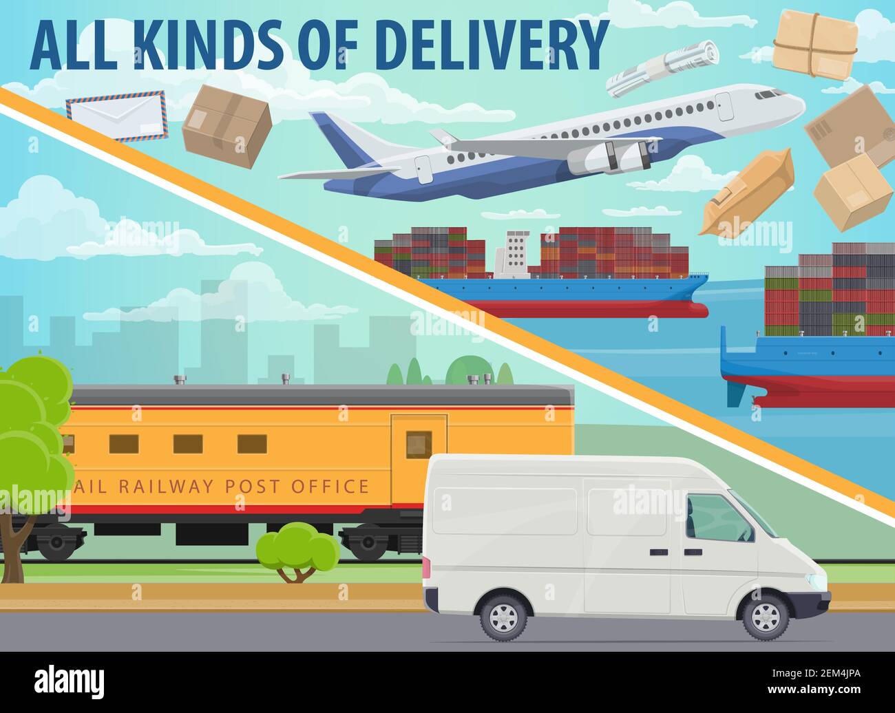 Freight transport and cargo delivery vector design of transportation ...