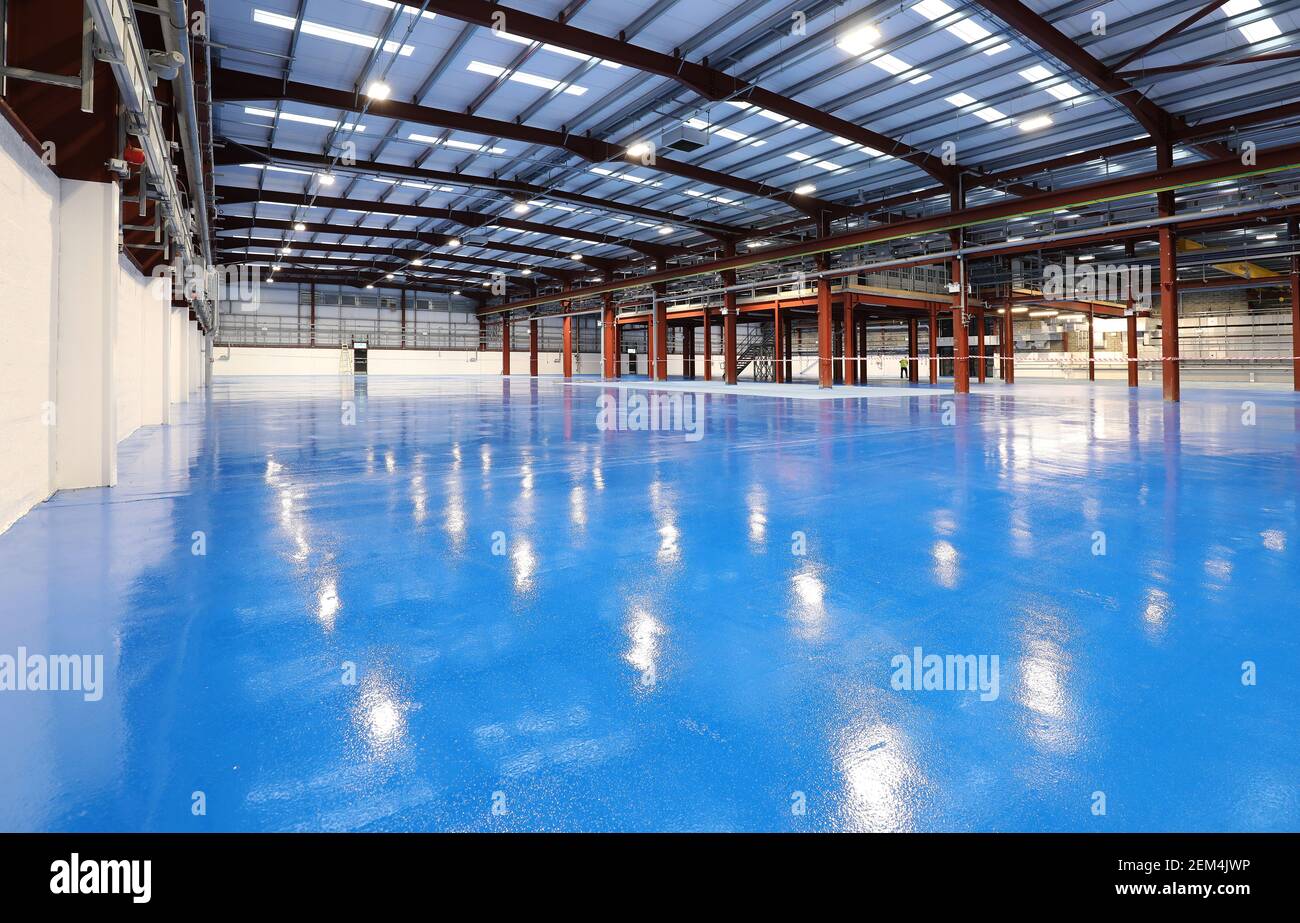 A modern warehouse unit interior Stock Photo - Alamy