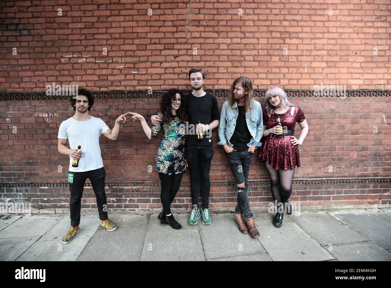 Pleasure Beach posing for photos after their performance at Bush Hall ...