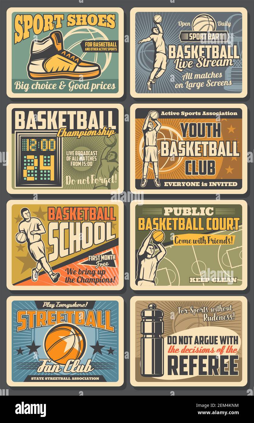 Vintage basketball posters hi-res stock photography and images - Alamy