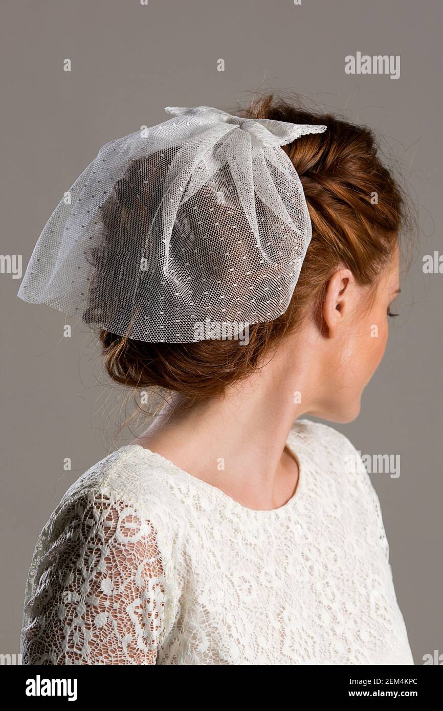 Lace Wedding veil Stock Photo - Alamy