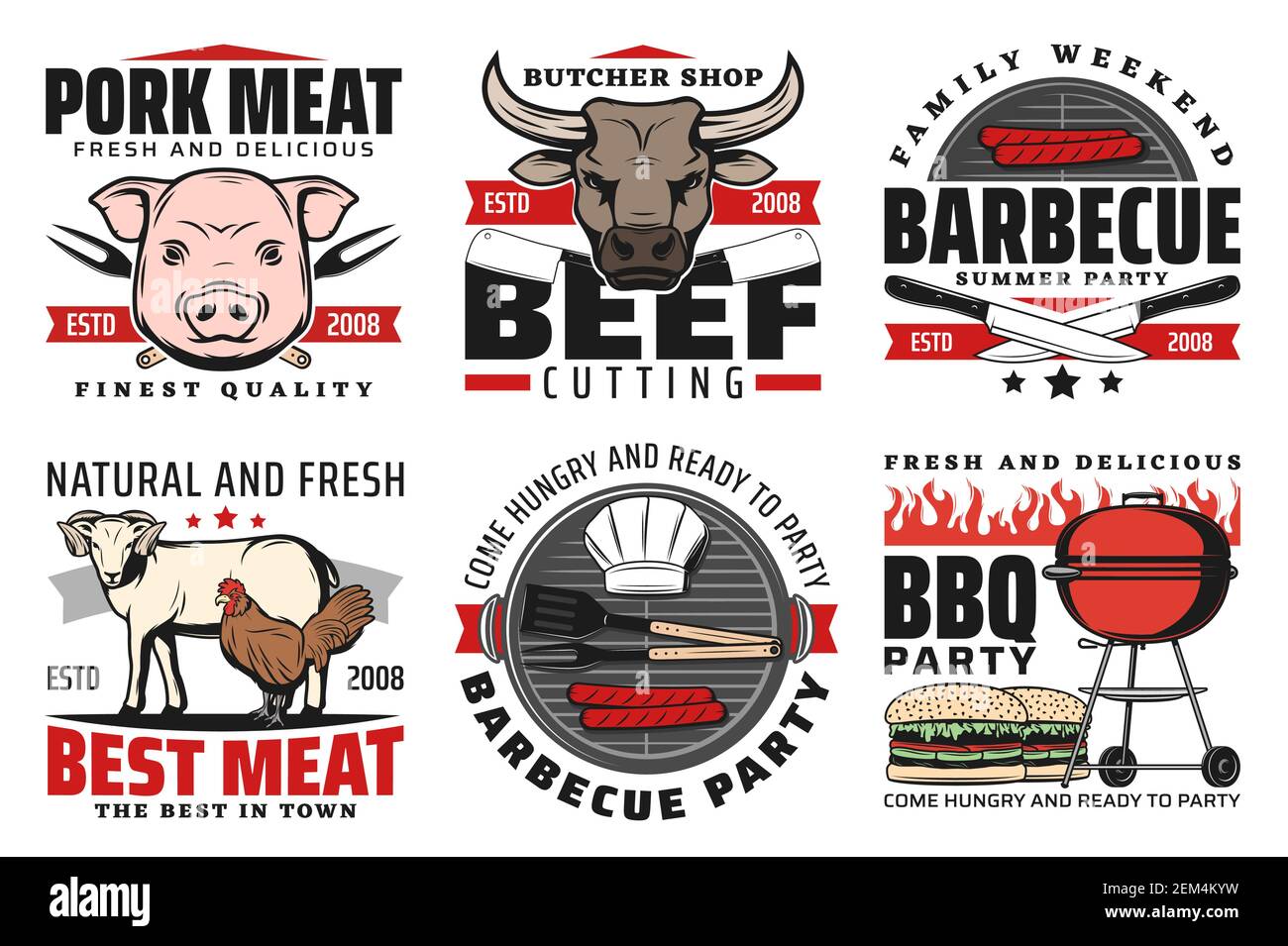 Butchers meat signs Stock Vector Images - Alamy