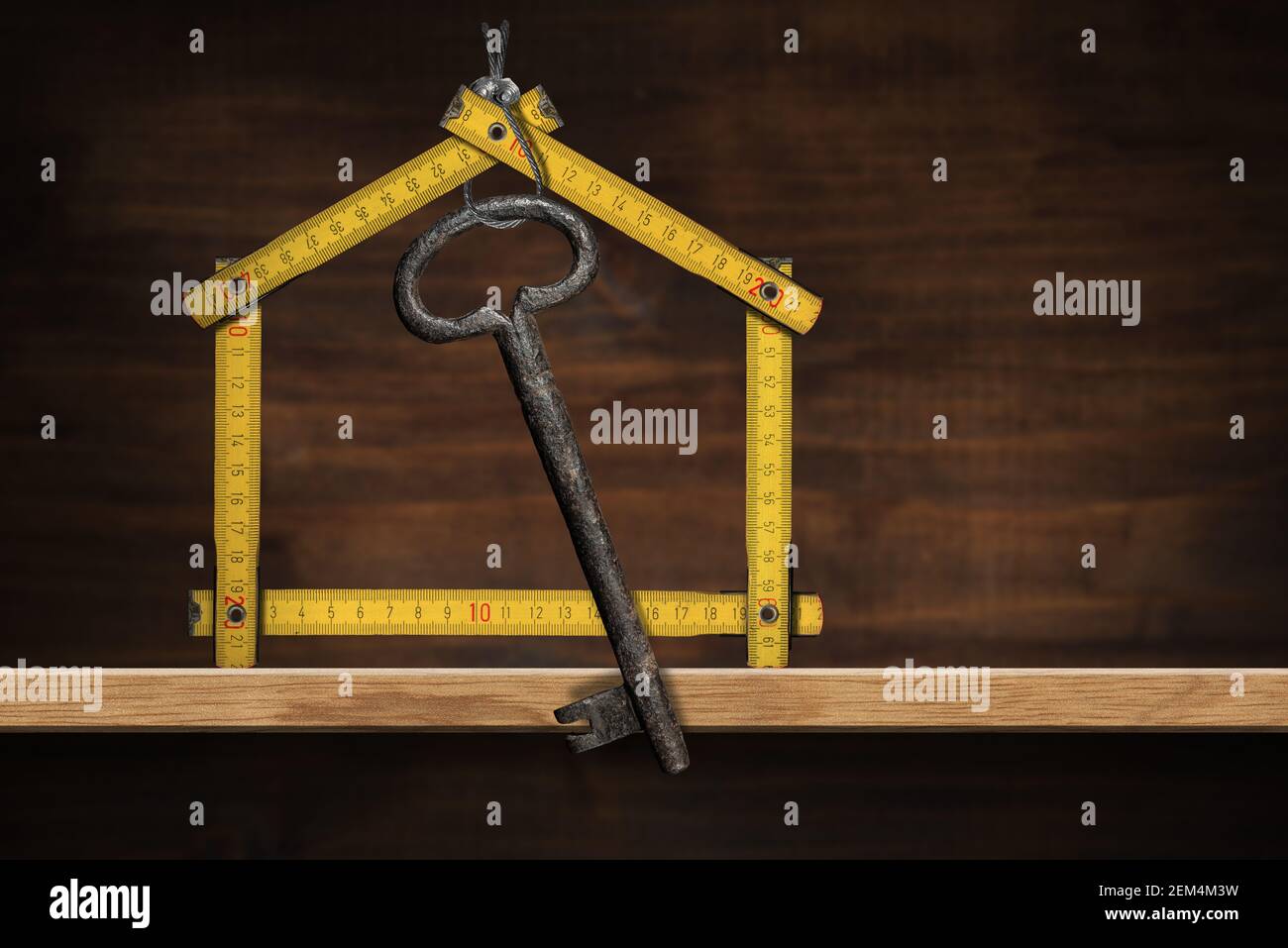 Key and ruler hi-res stock photography and images - Alamy