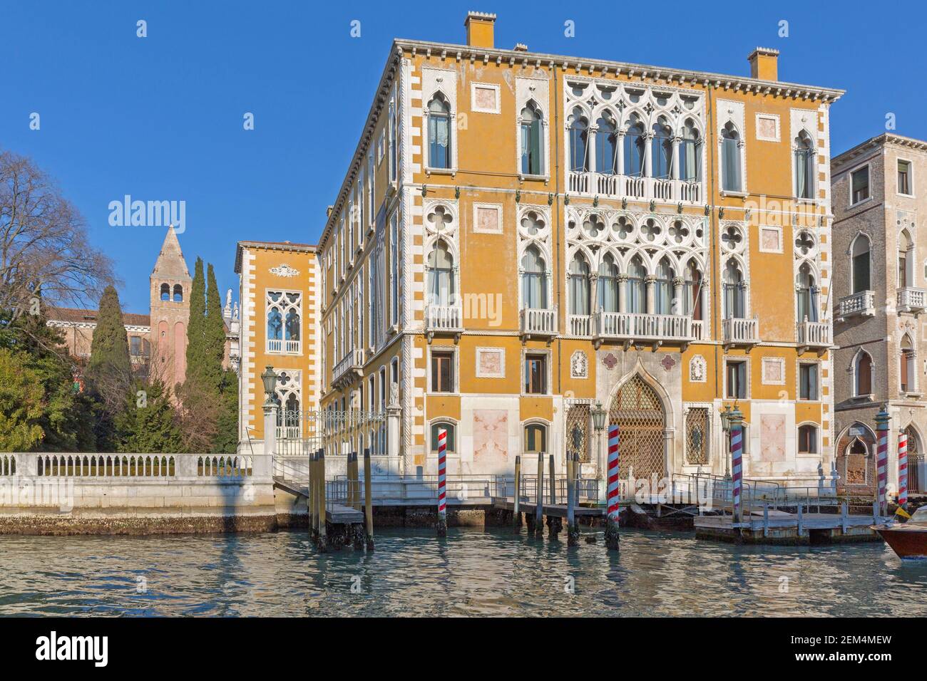 Venice, Italy - January 11, 2017: Palace Cavalli Franchetti Academia ...