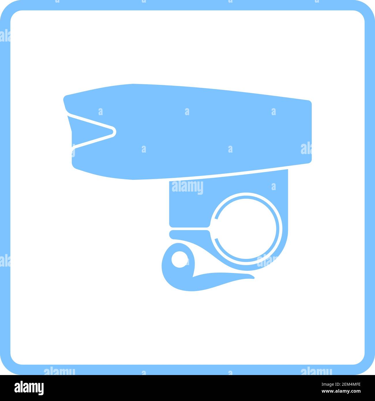 Bike Light Equipment Icon. Blue Frame Design. Vector Illustration Stock ...