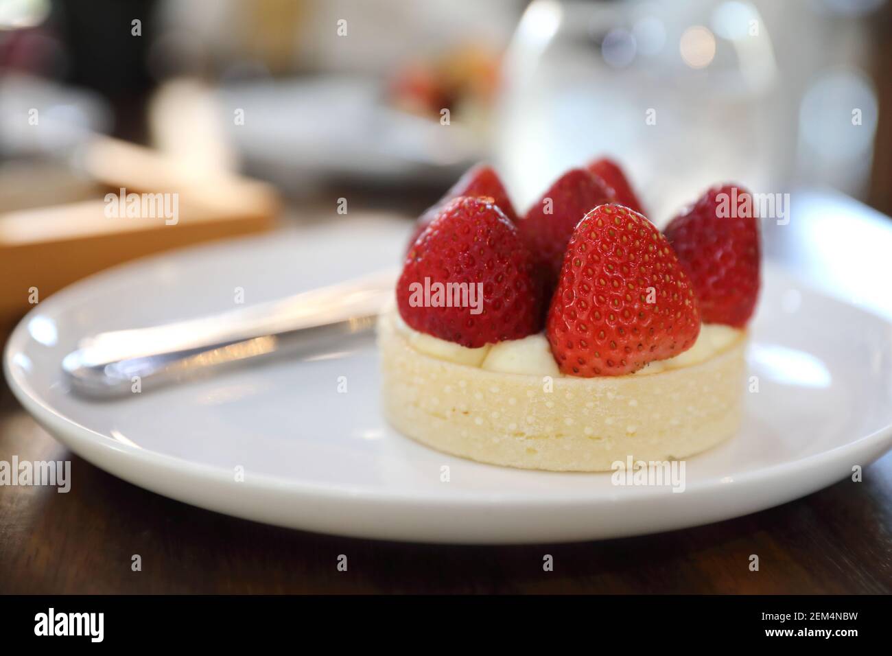 Strawberry cheese tart cake dessert sweet food Stock Photo - Alamy