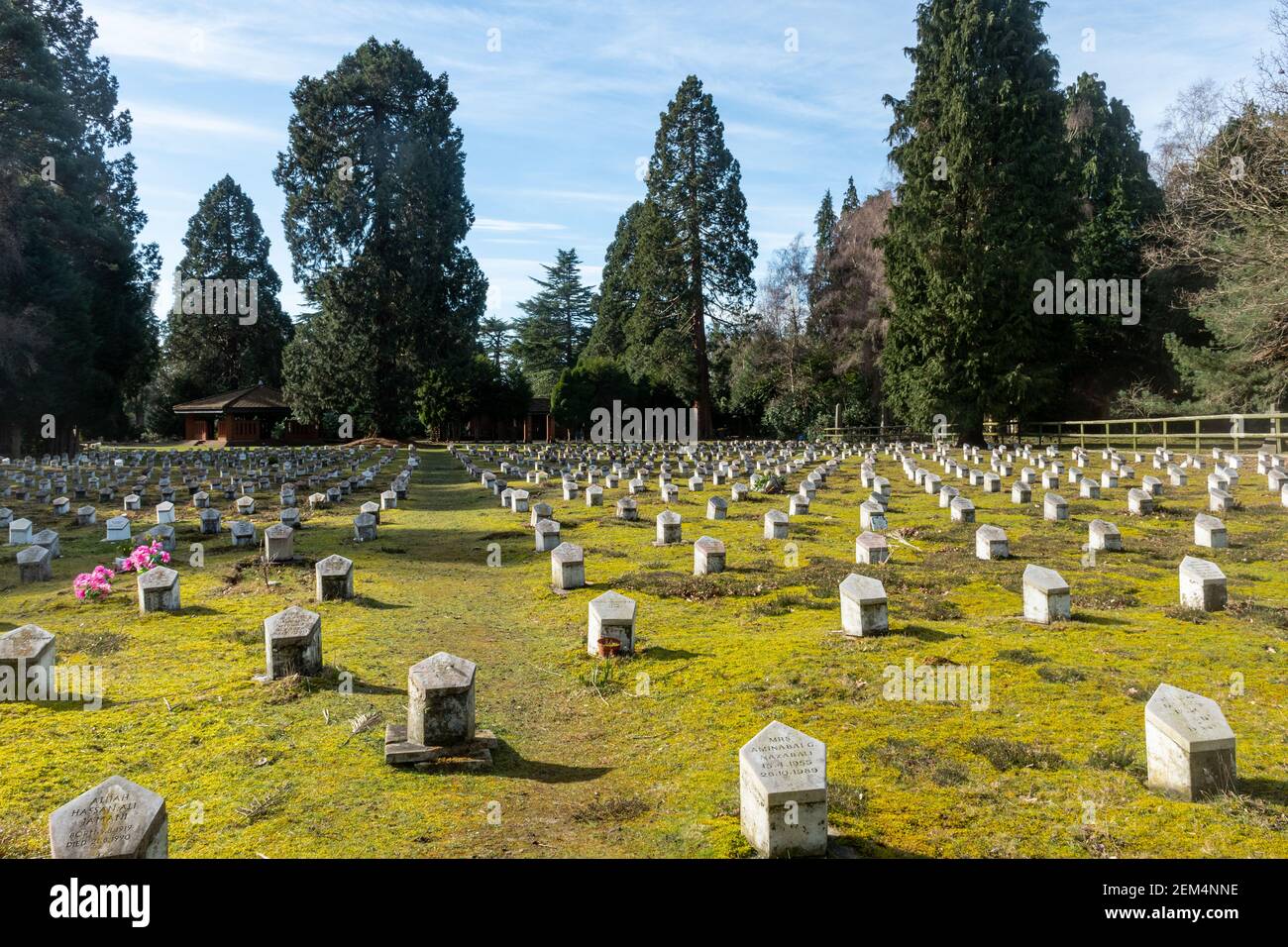 The Ismaili Cemetery plot, part of Brookwood Cemetery in Surrey ...