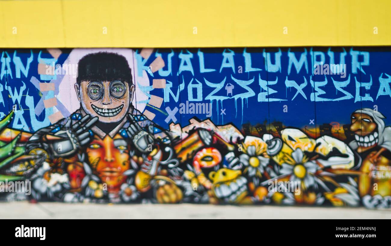 Nice graffiti on a wall in Kuala Lumpur, Malaysia Stock Photo - Alamy