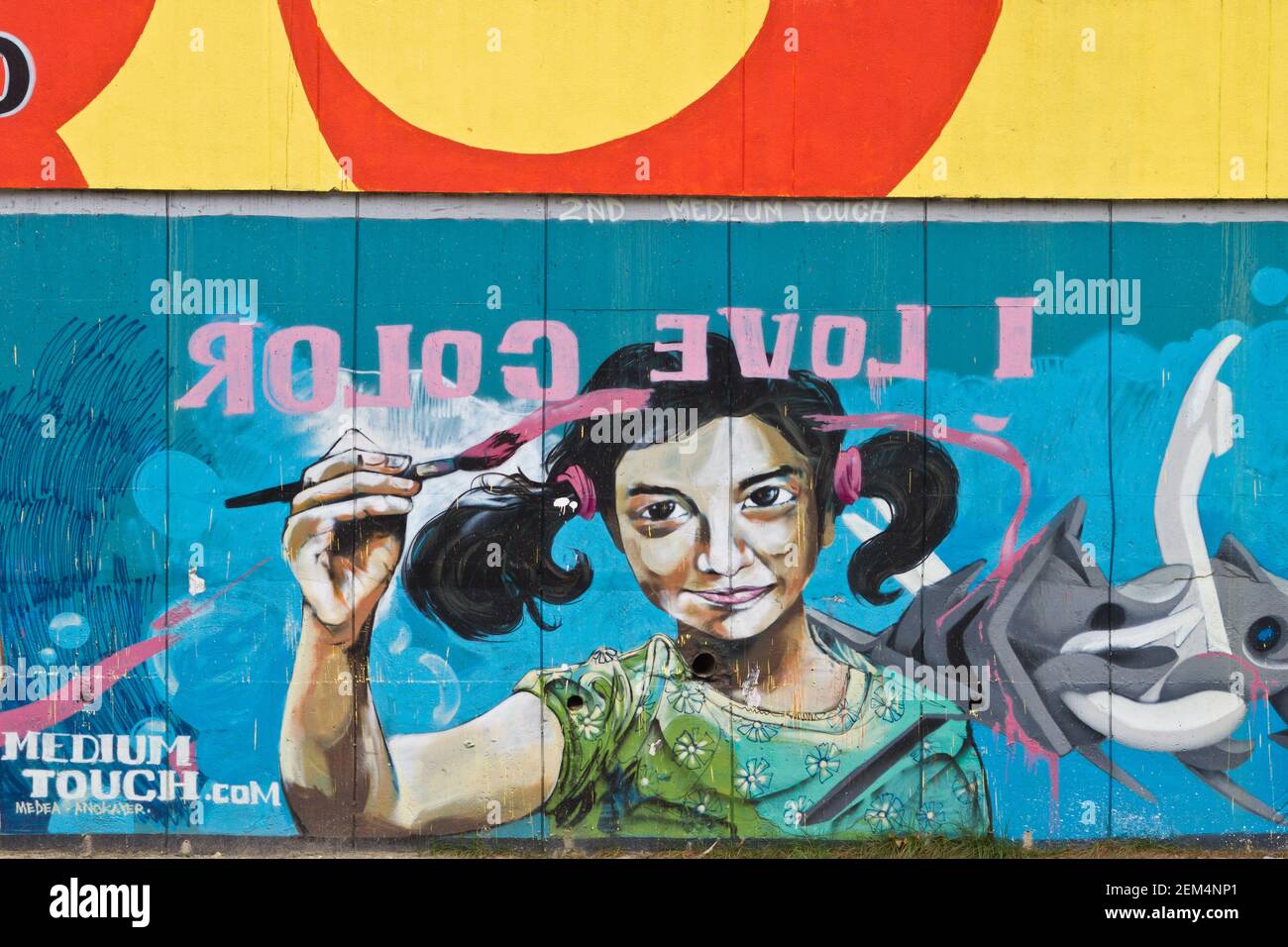 Nice graffiti on a wall in Kuala Lumpur, Malaysia Stock Photo - Alamy