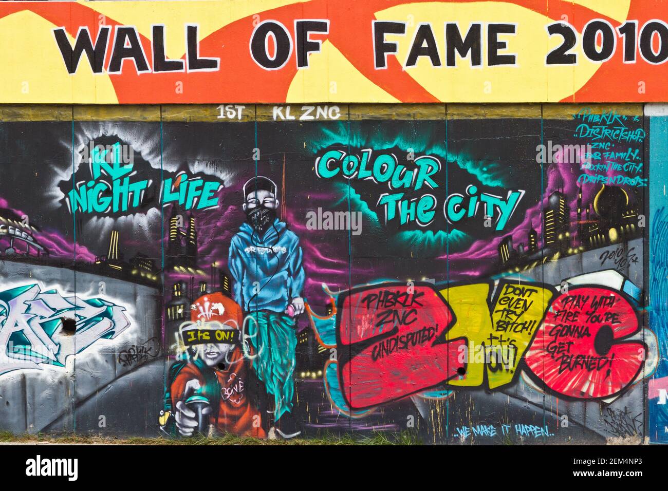 Nice graffiti on a wall in Kuala Lumpur, Malaysia Stock Photo - Alamy