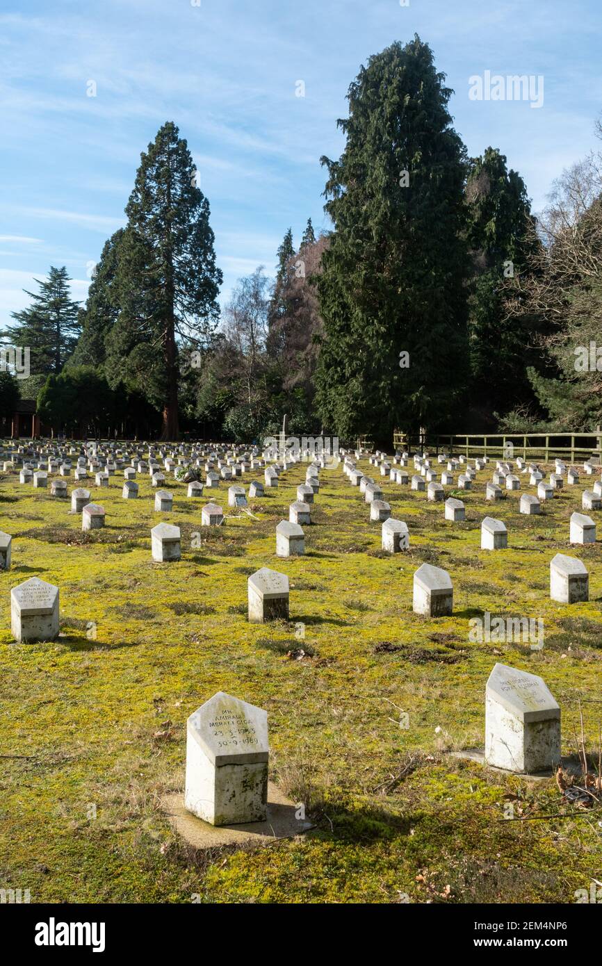 The Ismaili Cemetery plot, part of Brookwood Cemetery in Surrey ...