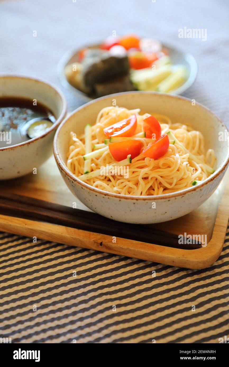 Cold noodles japanese food style Stock Photo - Alamy
