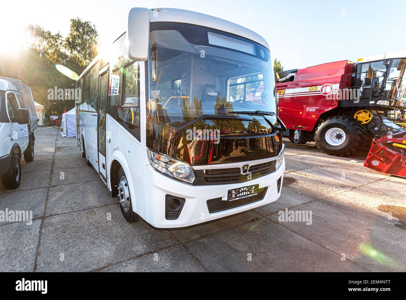 Samara, Russia - September 23, 2017: Compact urban bus PAZ Vector Next ...