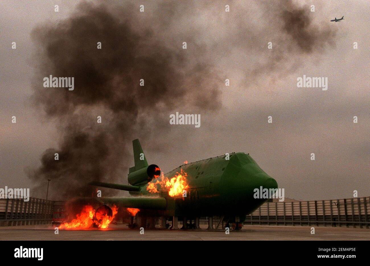HEATHROW AIRPORT FIRE TRAINING SIMULATOR SEPT 1998 AIRCRAFT SHAPED ...