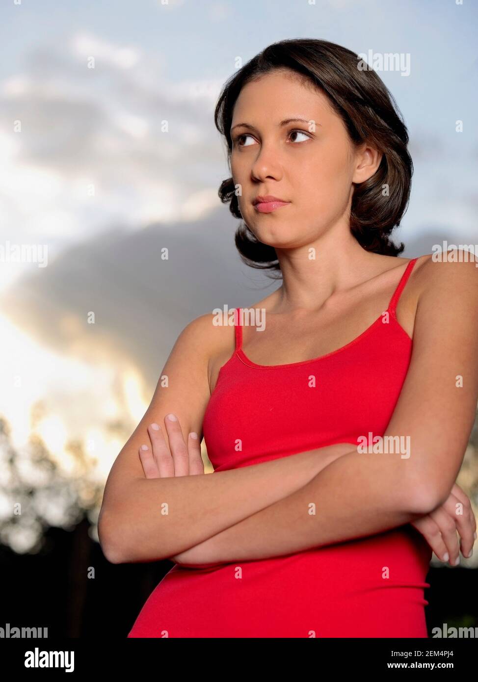 Close up woman arms crossed hi-res stock photography and images - Alamy
