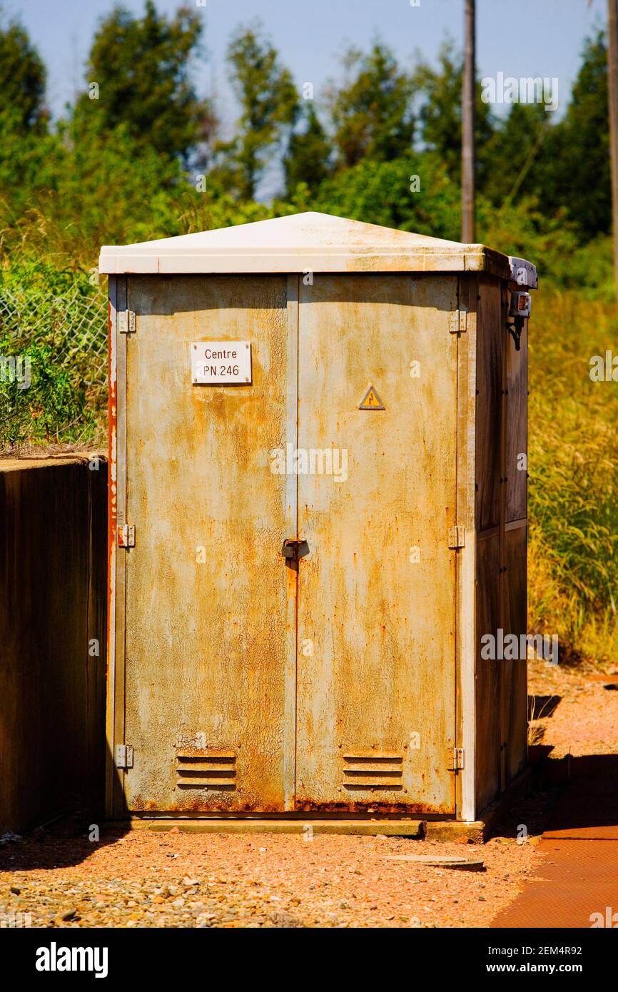 Close-up of an electricity box Stock Photo - Alamy