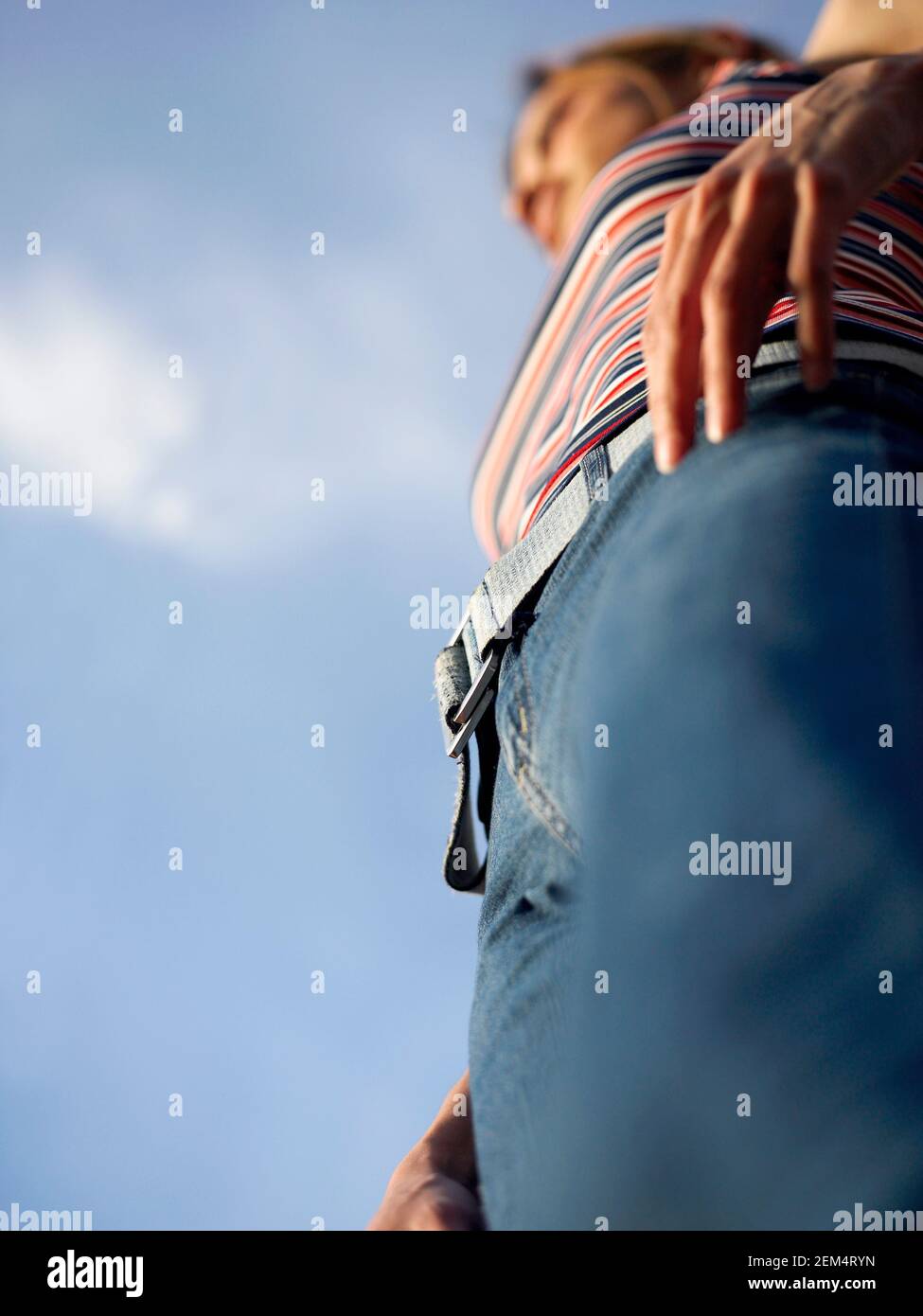 Low angle view of a woman Stock Photo - Alamy