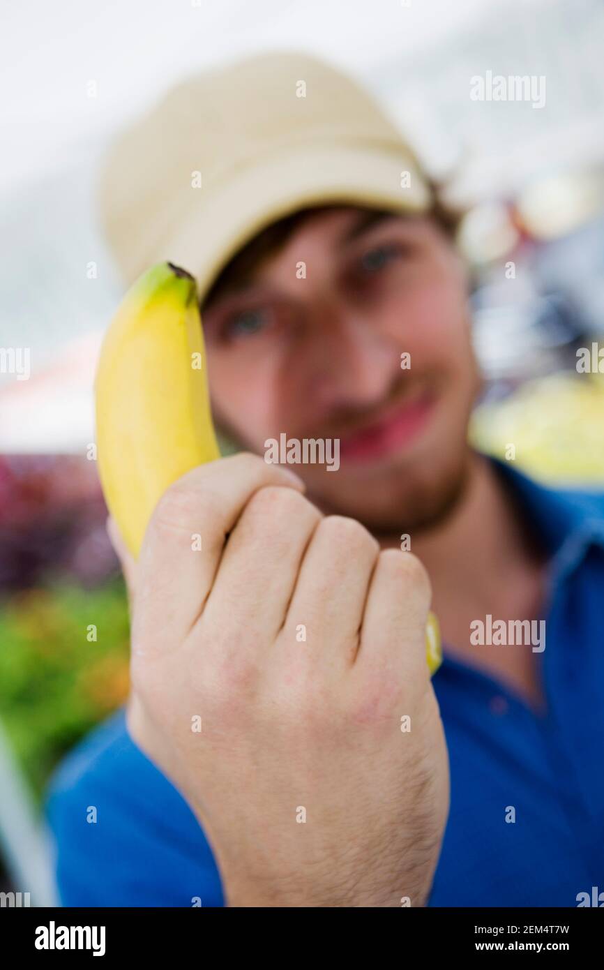 Man Eating Banana