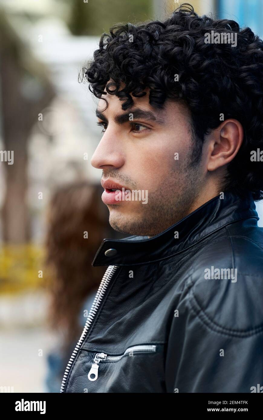 Side profile of a young man Stock Photo - Alamy