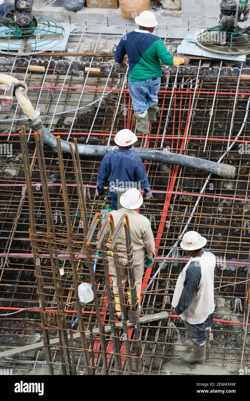 Construction walking holding working construction site hi-res stock ...