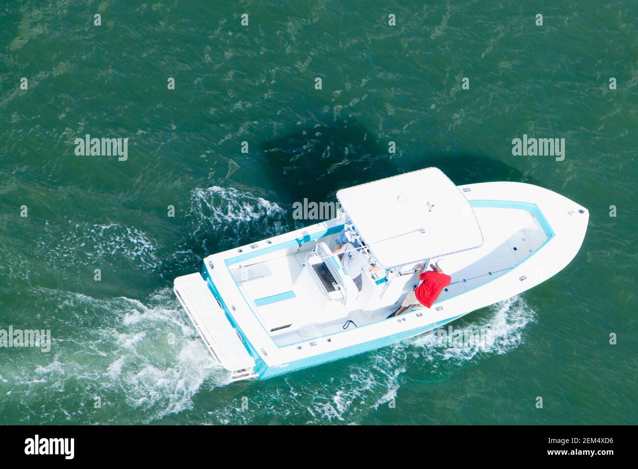 Person on a motor boat hi-res stock photography and images - Alamy