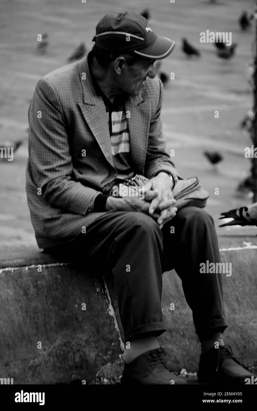 Background image man looking Black and White Stock Photos & Images - Alamy