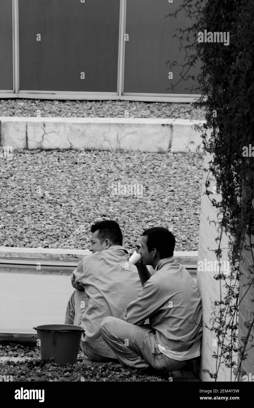 Exterior rear view Black and White Stock Photos & Images - Alamy