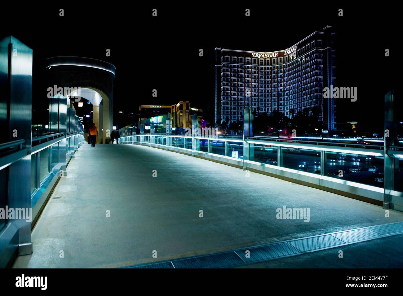 Bridge in front of buildings, Las Vegas, Nevada, USA Stock Photo - Alamy